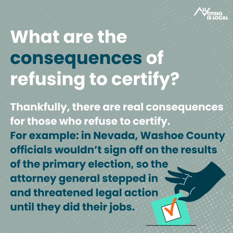 Certification - All Voting is Local